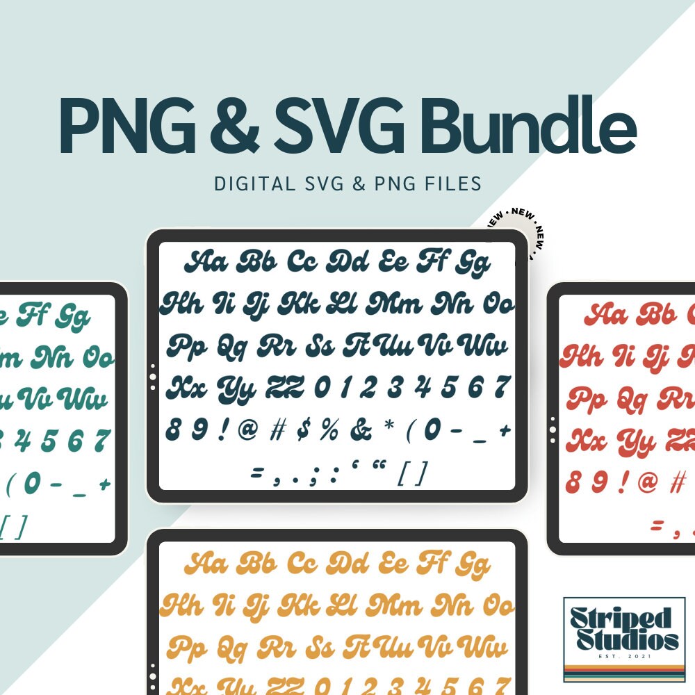 Letters Numbers SVG PNG Bundle | Clipart | Digital Download | Planner ...