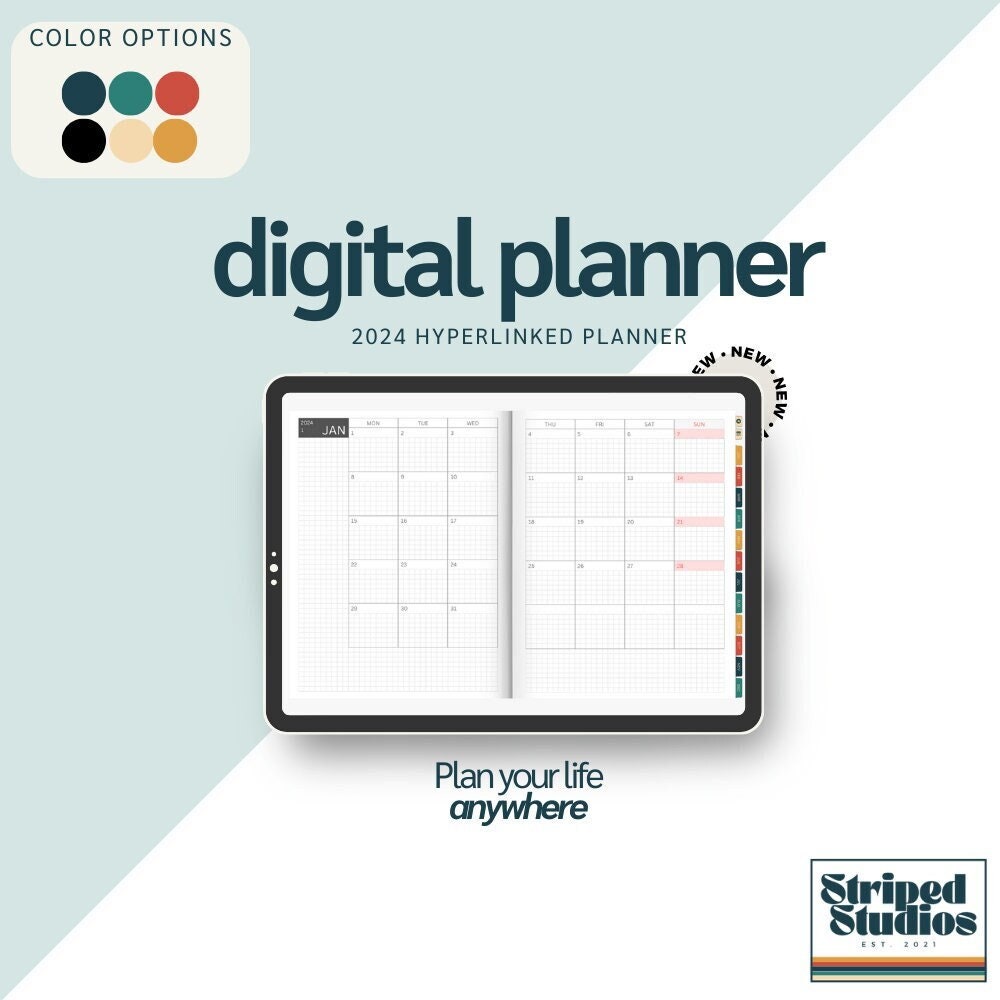 Premium 2024 Digital Planner Template Goodnotes Notability Bullet ...