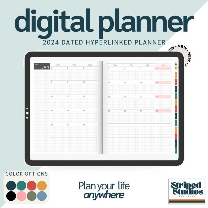 Premium 2024 Digital Planner Template Goodnotes Notability Bullet ...