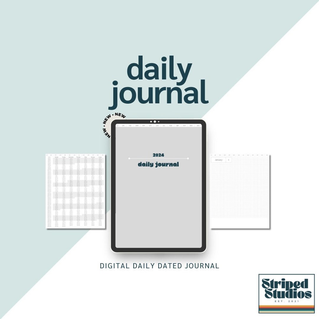 2024 Digital Daily Journal Template Goodnotes Notability Dated Notebook ...