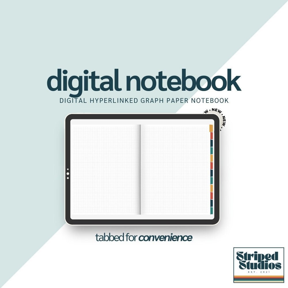 Digital Graph Paper Journal | Template Goodnotes Notability | 12 ...