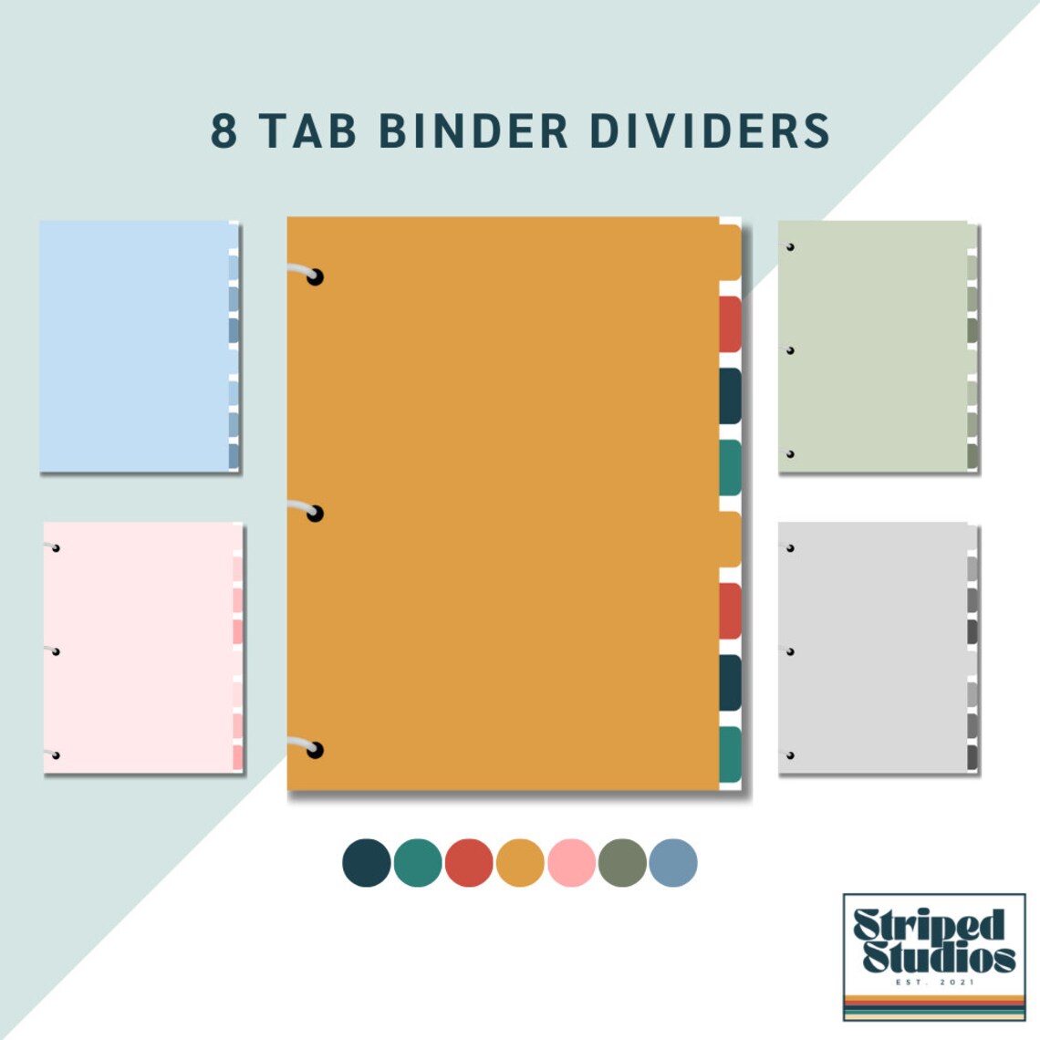 Digital Binder | Template Goodnotes Notability | 8 Hyperlink Tabs ...