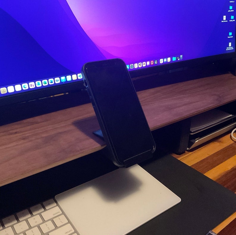 Angled Phone & Tablet Mount for Grovemade Monitor Shelf – 13mm Opening ...