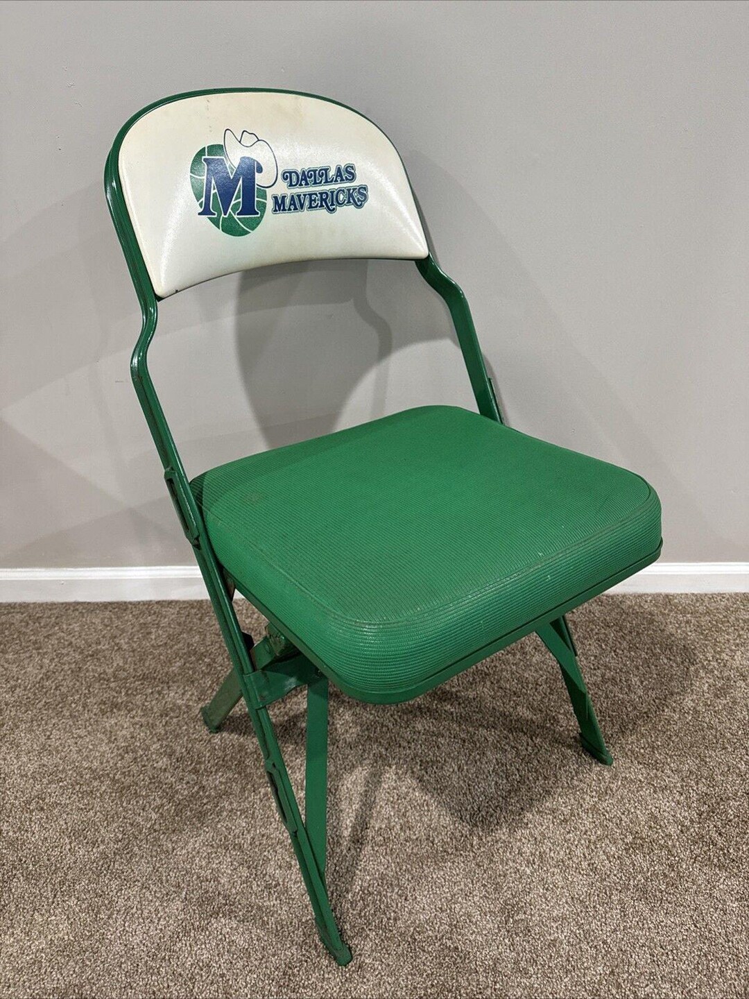 1990s Authentic Game Locker Room Chair Folding Dallas Mavericks Reunion ...