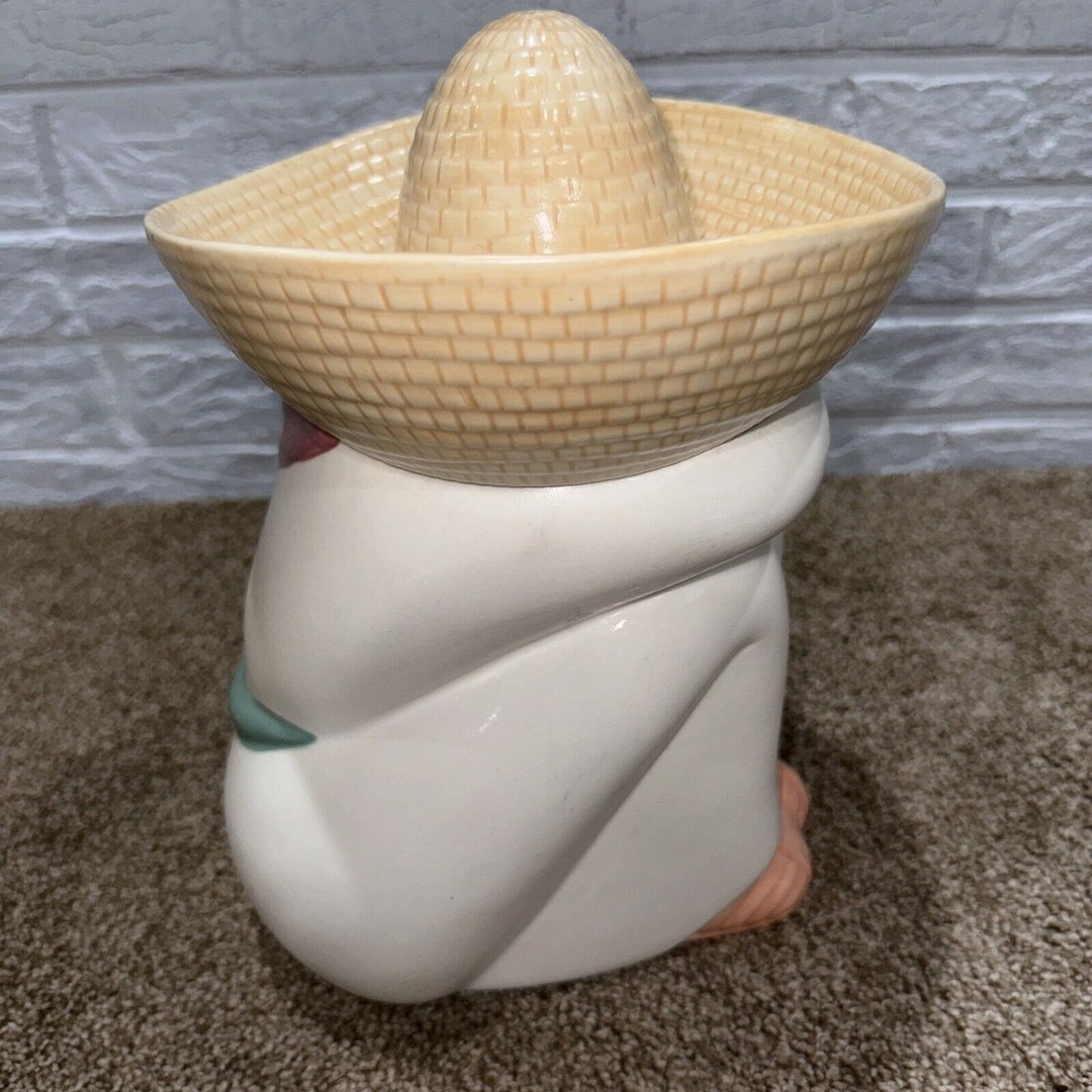 VTG Mexican Sleeping Sombrero Folk Art Pottery Treasure Craft Cookie ...