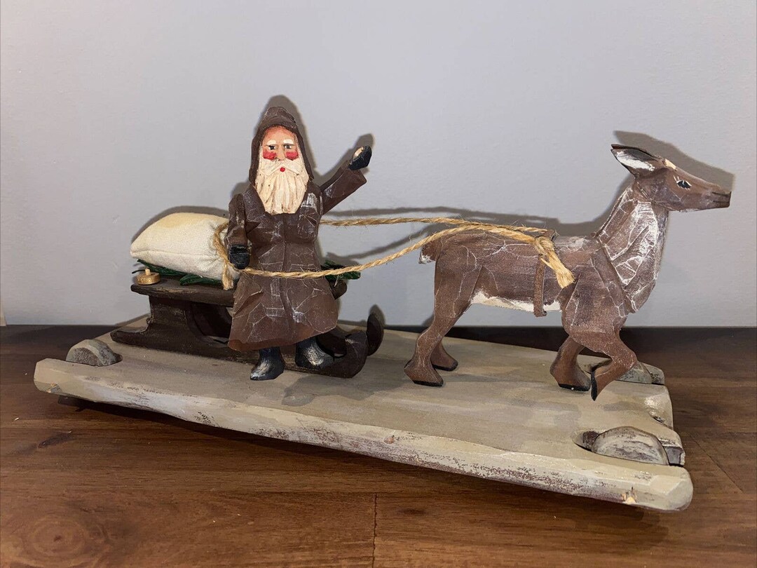1996 WHIMSICAL WHITTLER Vaughn Stephanie Rawson Wood Christmas - Etsy