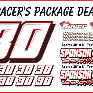 Race Car Numbers Package Dirt Late Model Modified Street Stock Imca - Etsy