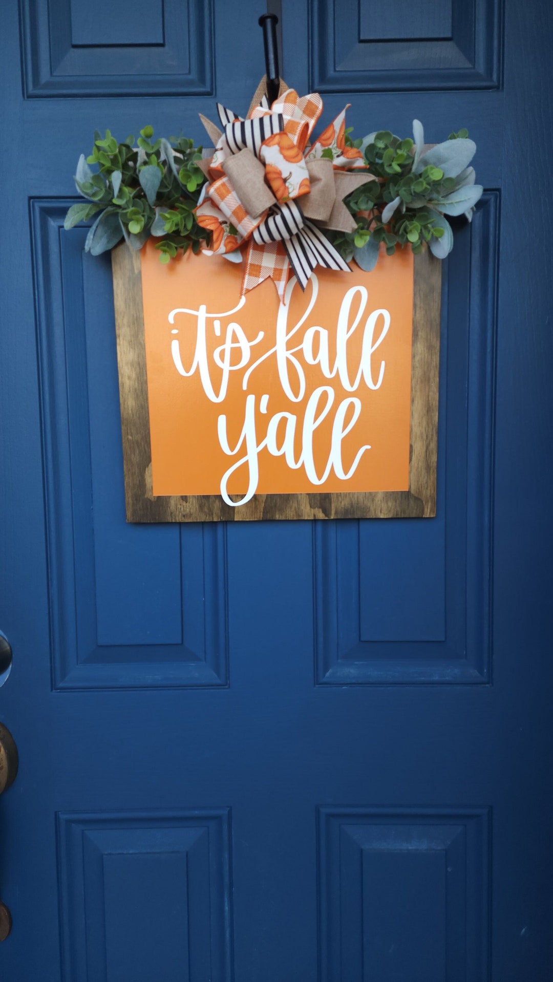 It's Fall Y'all Door Hanger | Fall Front Door Decor | Fall Front Door ...