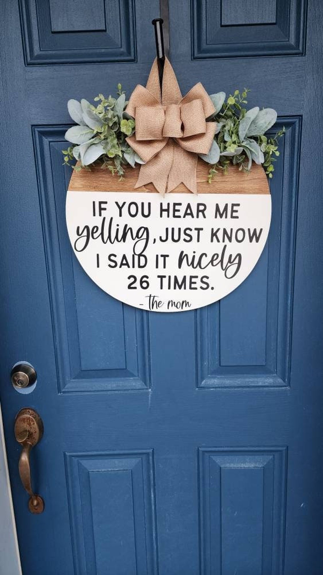 If You Hear Me Yelling Door Hanger | Funny Door Hanger | Funny Front ...