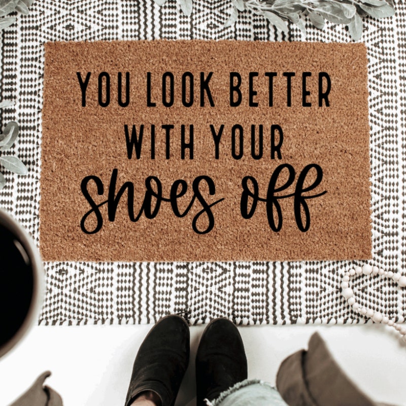 Shoes off Doormat - Etsy