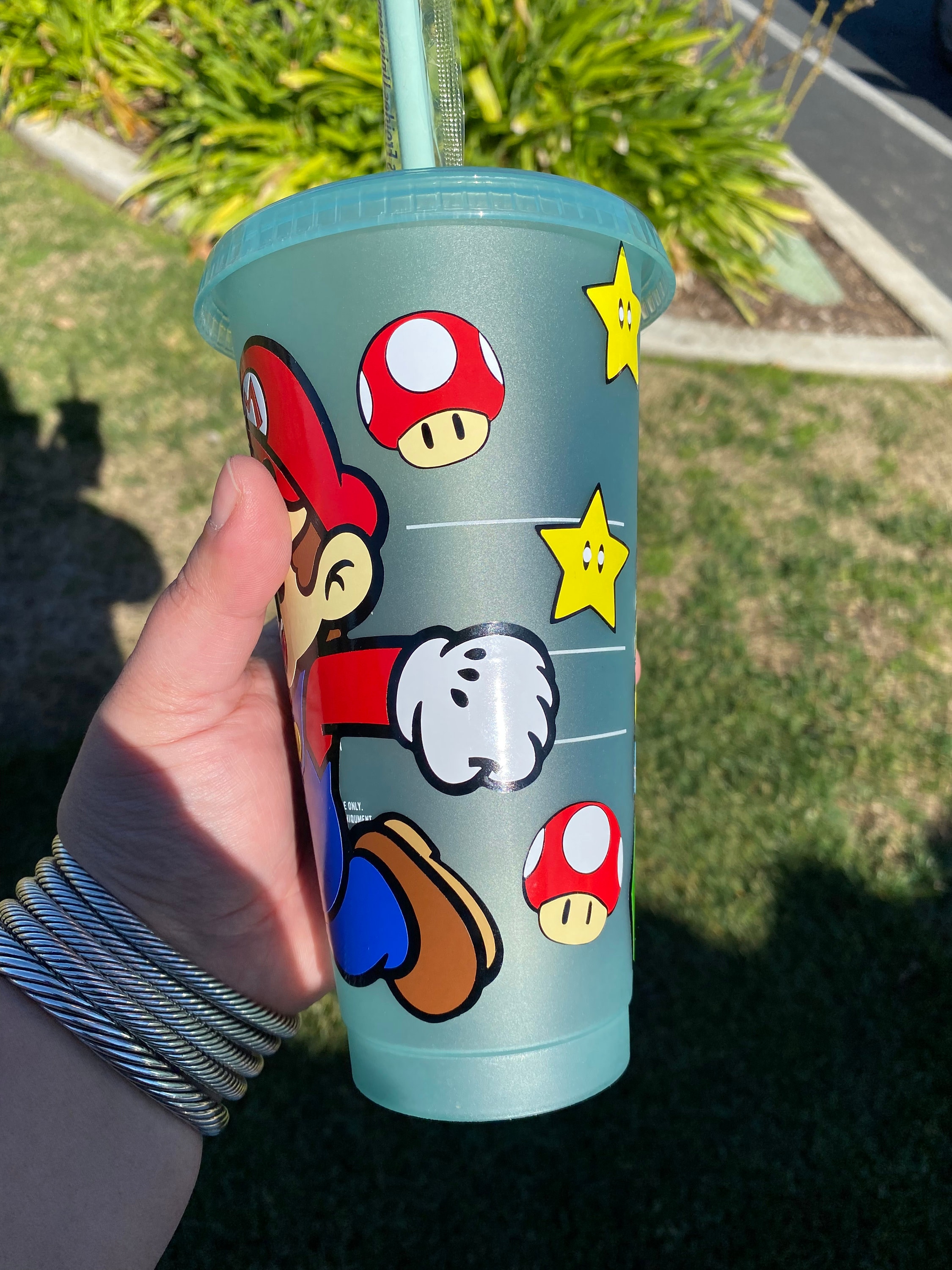 Super Mario Starbucks Cup | Mario Bros Starbucks Cup | Mario Plumber ...