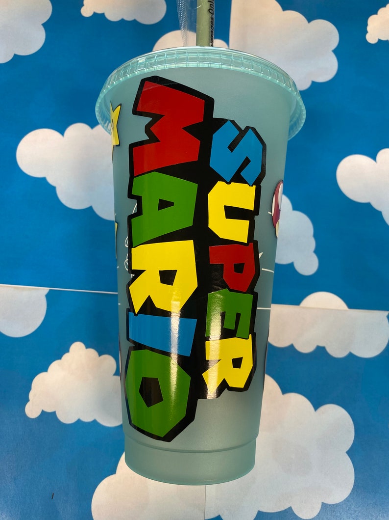 Super Mario Starbucks Cup | Mario Bros Starbucks Cup | Mario Plumber ...