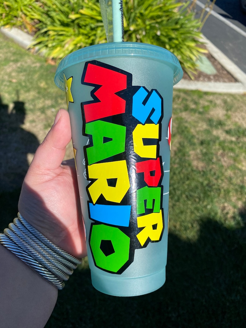 Super Mario Starbucks Cup | Mario Bros Starbucks Cup | Mario Plumber ...