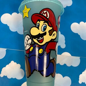 Super Mario Starbucks Cup | Mario Bros Starbucks Cup | Mario Plumber ...