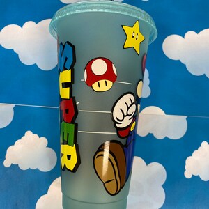 Super Mario Starbucks Cup | Mario Bros Starbucks Cup | Mario Plumber ...