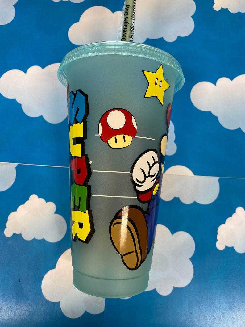 Super Mario Starbucks Cup Mario Bros Starbucks Cup Mario - Etsy Canada