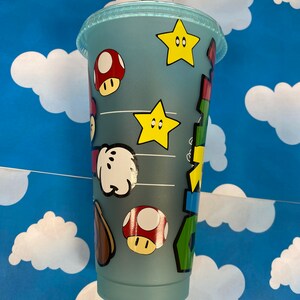 Super Mario Starbucks Cup | Mario Bros Starbucks Cup | Mario Plumber ...
