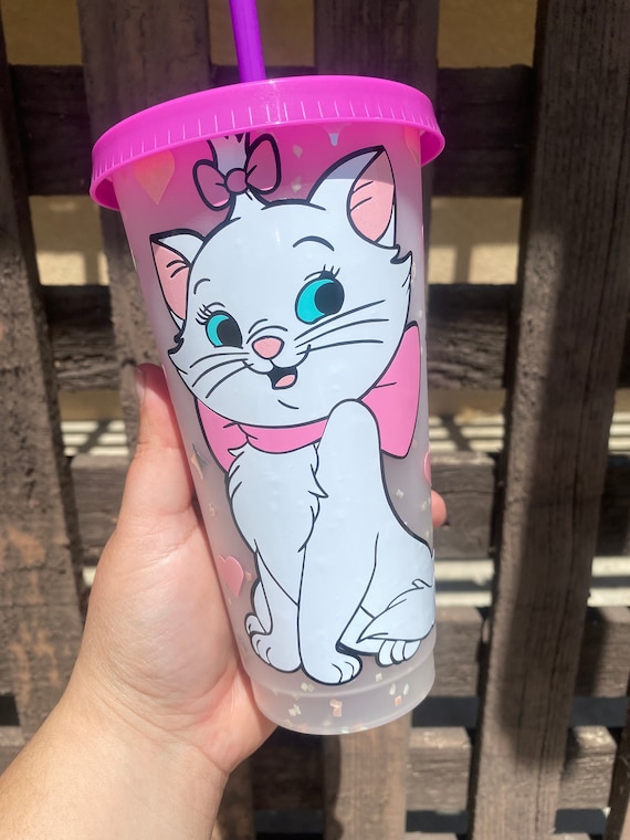 Disney Marie Cat Pink Cold Cup Aristocrats Cup Confetti | Etsy