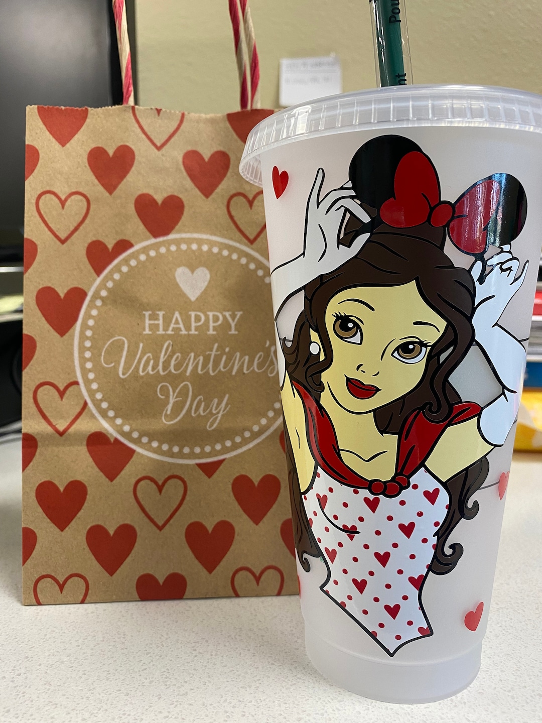Belle Cup | Beauty & the Beast Cold Cup | Disney Valentines Day ...