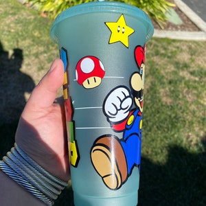 Super Mario Starbucks Cup | Mario Bros Starbucks Cup | Mario Plumber ...