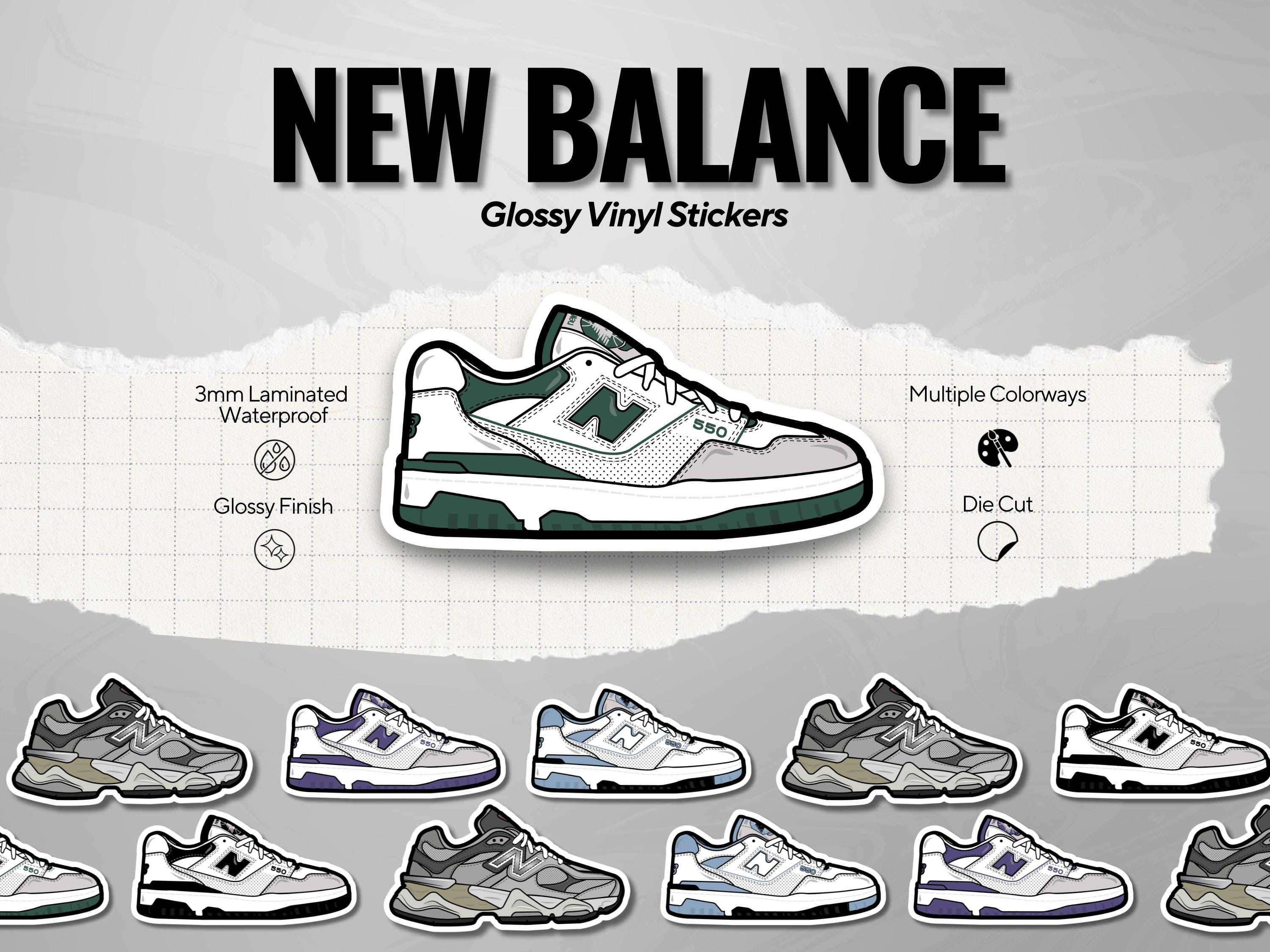 NEW BALANCE // 3.5" Glossy Vinyl Decal Stickers / Water-resistant ...