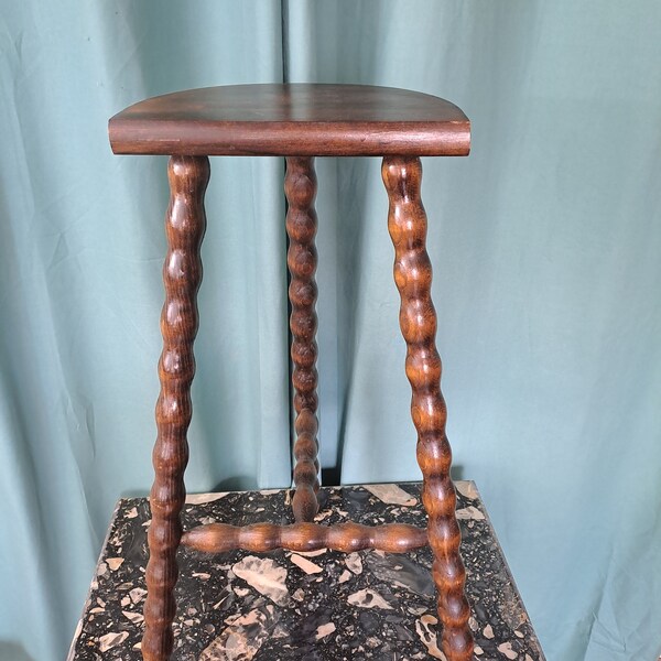 Wooden Stool With Turned Legs - Etsy