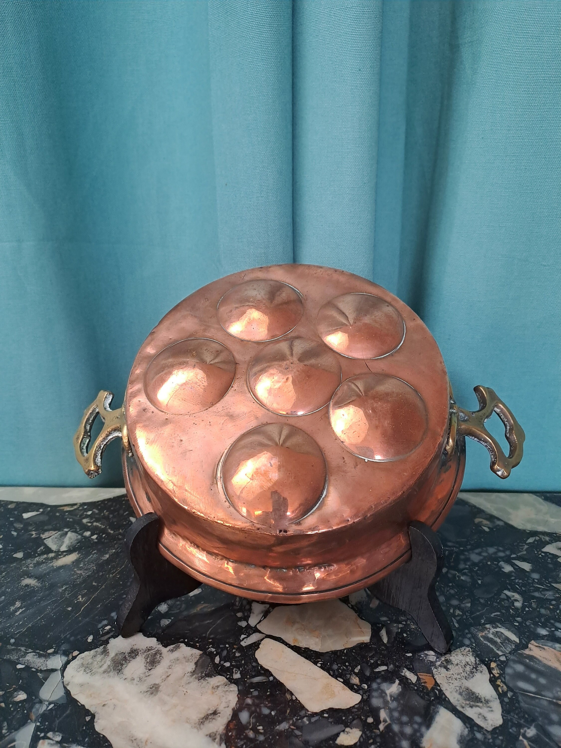 Rustic Old 50s French Copper Pan for Snails or Eggs - Etsy