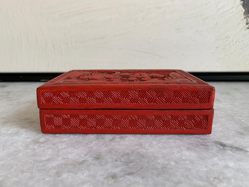 Vintage Chinese Cinnabar Box Circa 1920s-1930s Red - Etsy