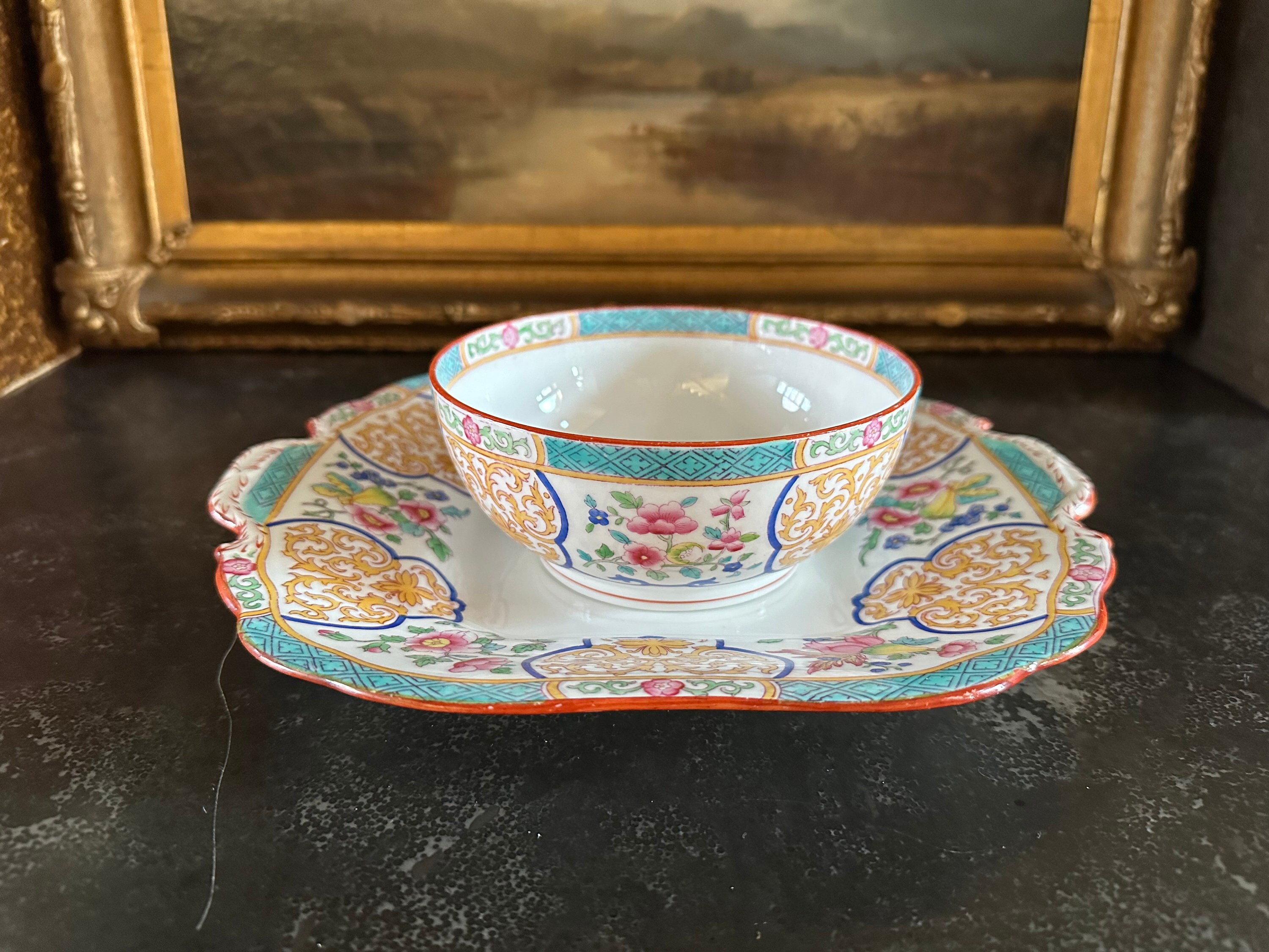 Vintage Minton Rose English Porcelain Serving Dish Set Minton Bone ...