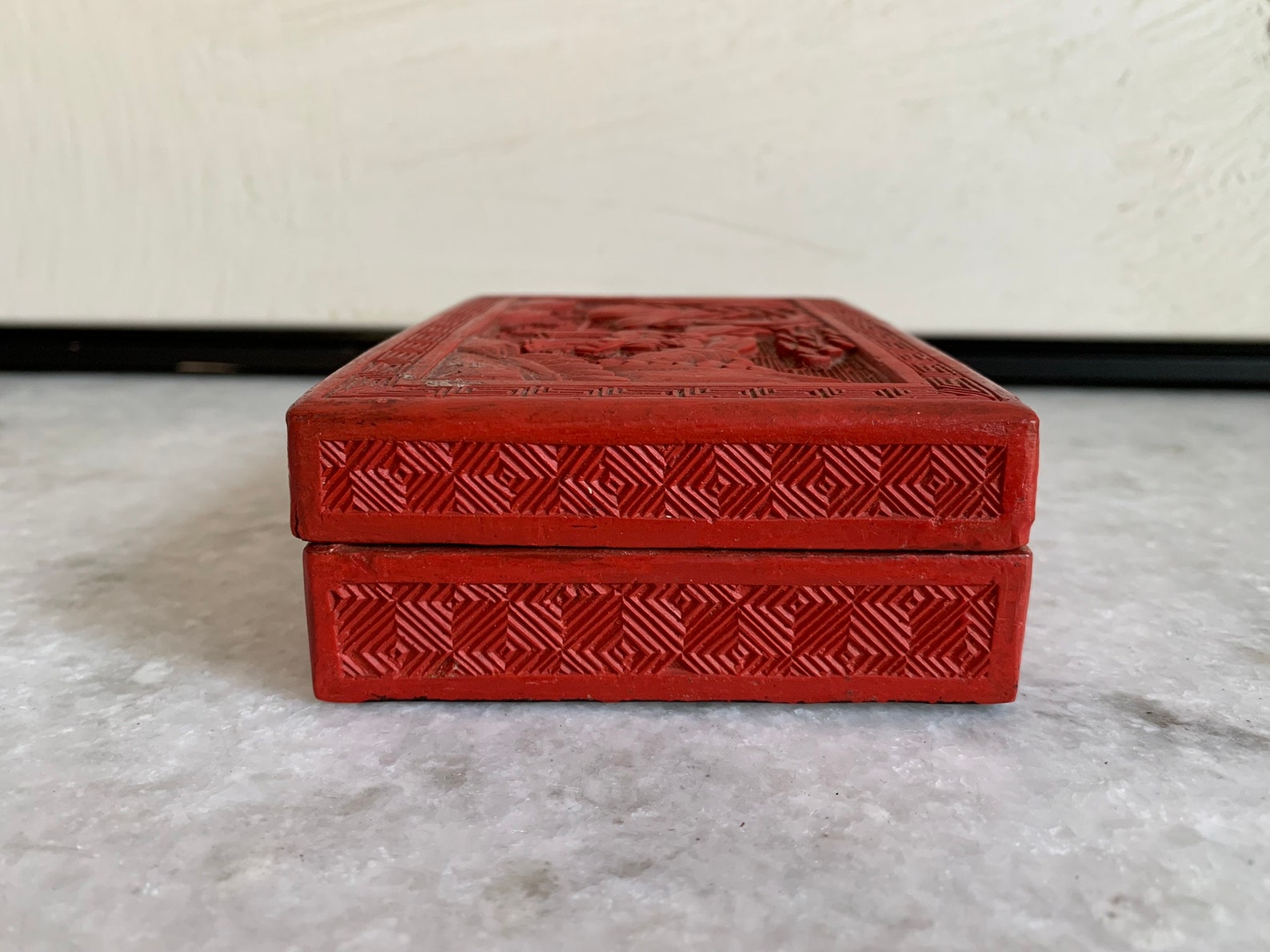 Vintage Chinese Cinnabar Box Circa 1920s-1930s Red - Etsy