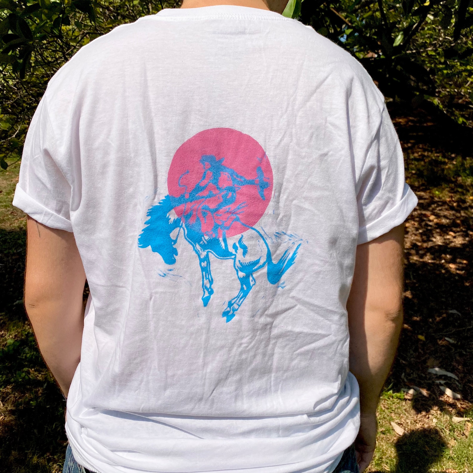 Hand-printed Trans Cowboy T-shirt Transgender Flag Shirt - Etsy