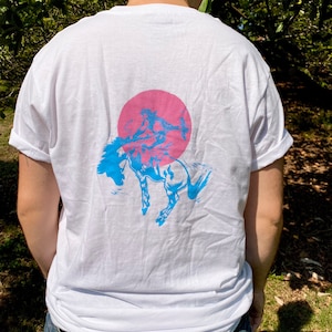 Hand-printed Trans Cowboy T-shirt || Transgender Flag Shirt || Pink ...