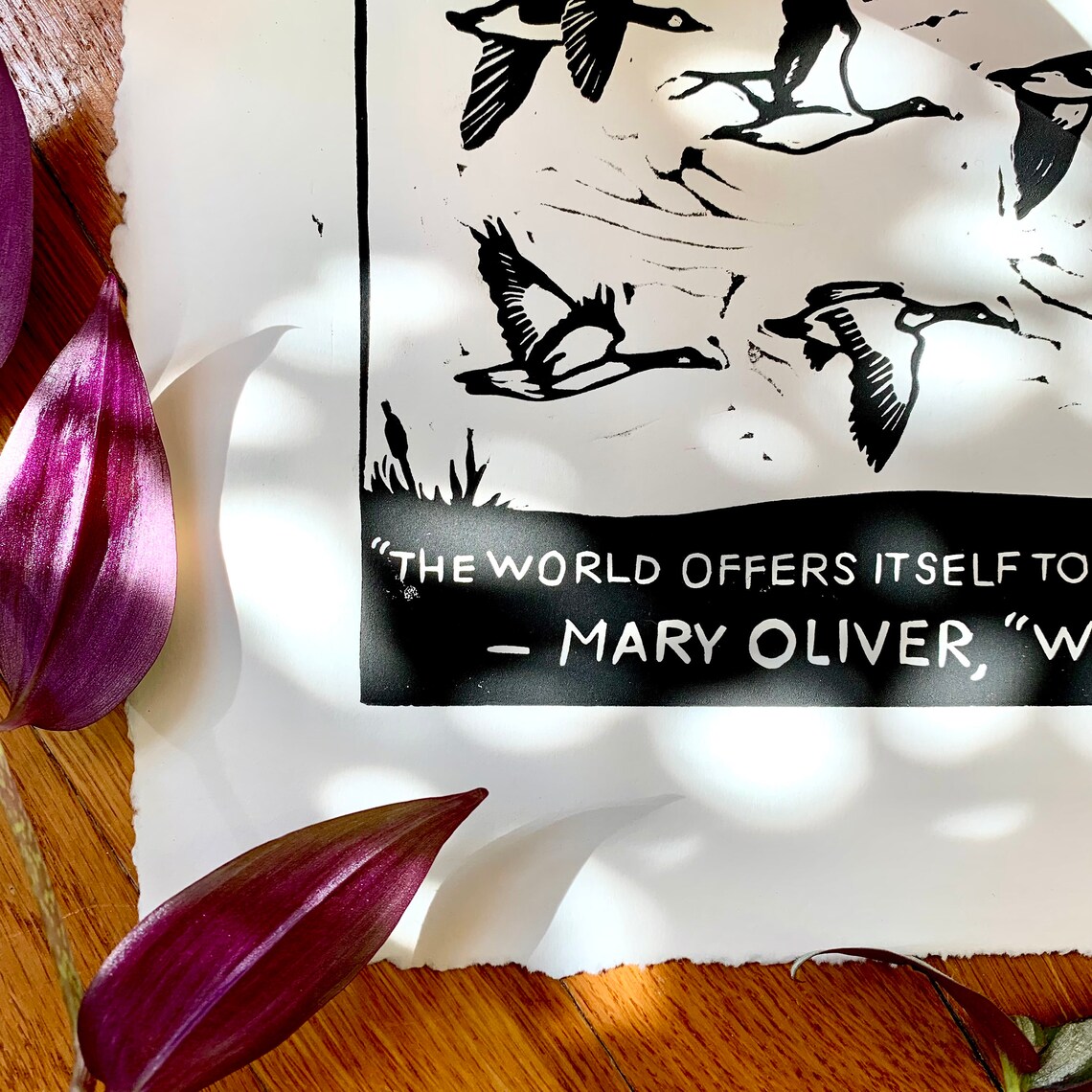 Mary Oliver wild Geese Inspired Limited Edition - Etsy