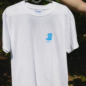 Hand-printed Trans Cowboy T-shirt || Transgender Flag Shirt || Pink ...