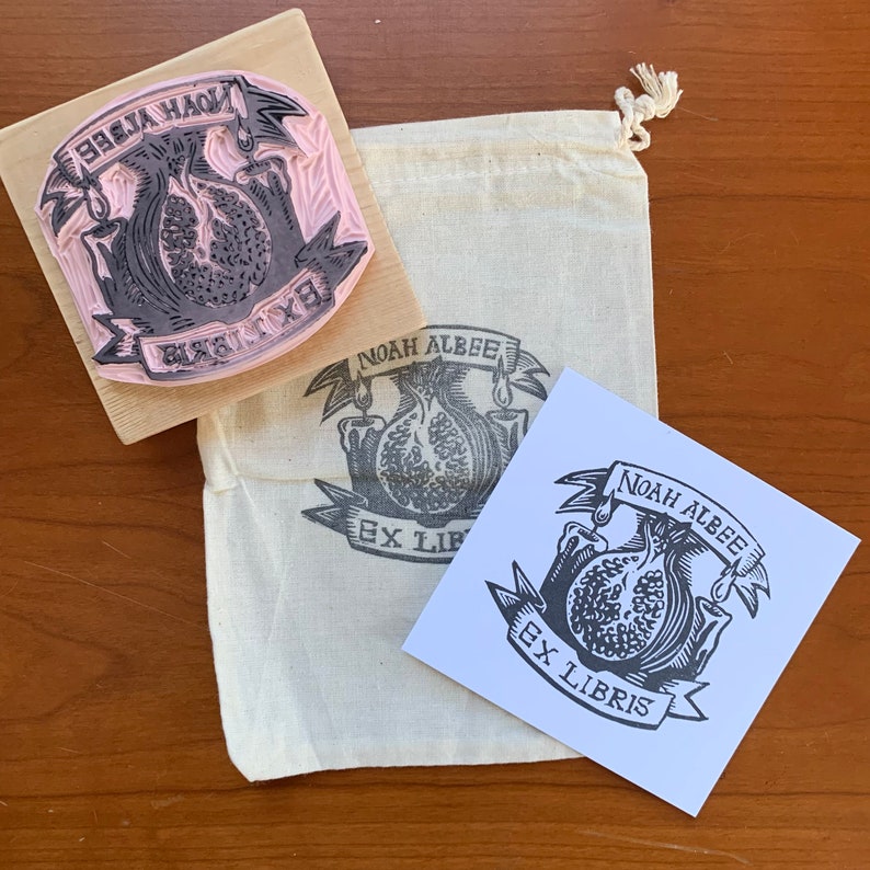 Custom Hand Carved Stamp | Personalized Logo Stamp | Linocut Unique ...