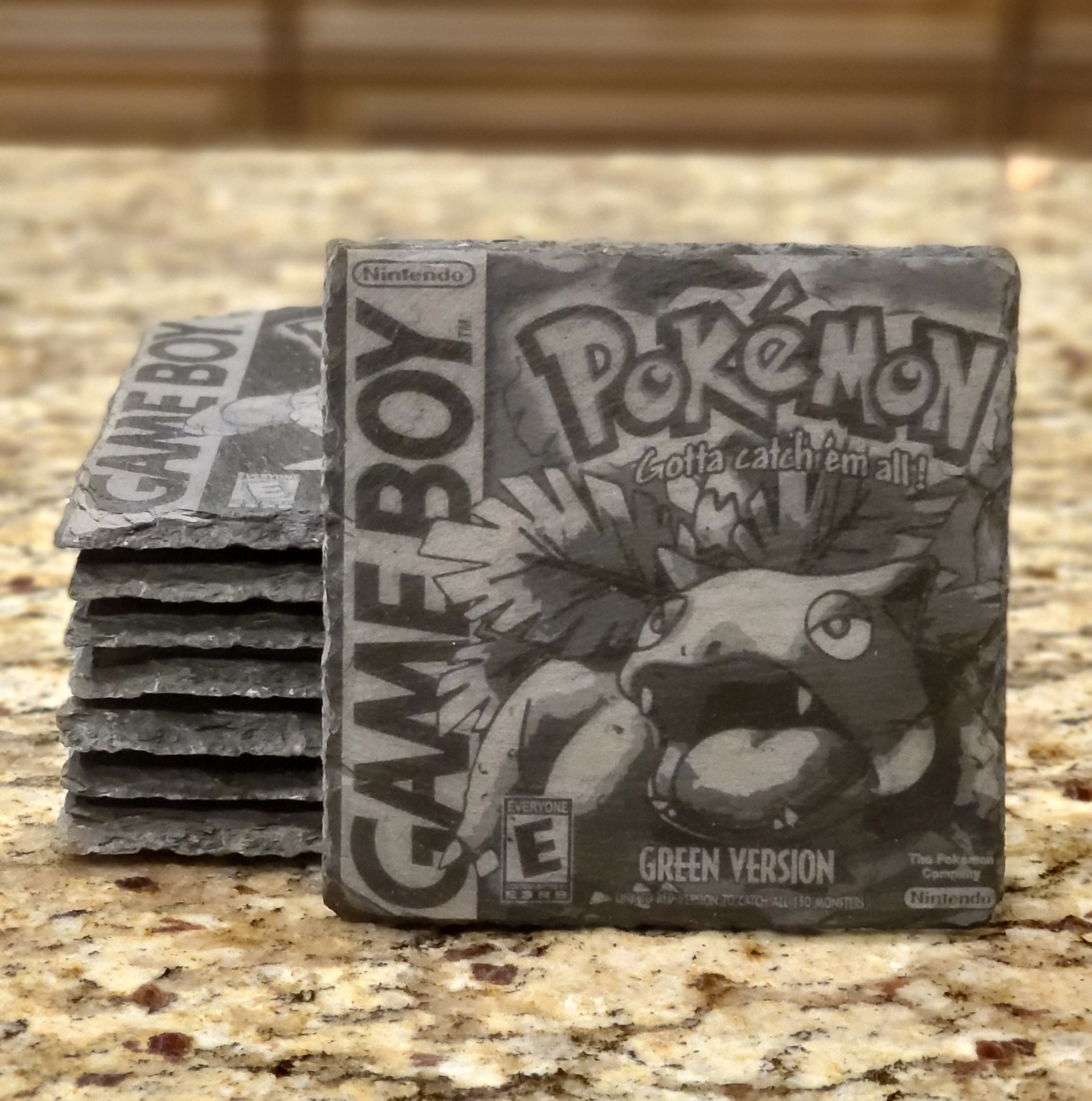Pokemon Gameboy Box Art Slate Coasters Set of 4 - Etsy