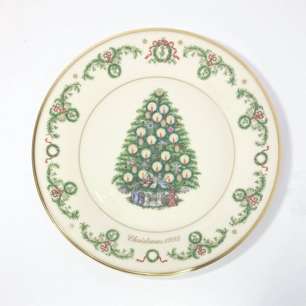 Lenox Around the World Christmas Trees Plates - Etsy