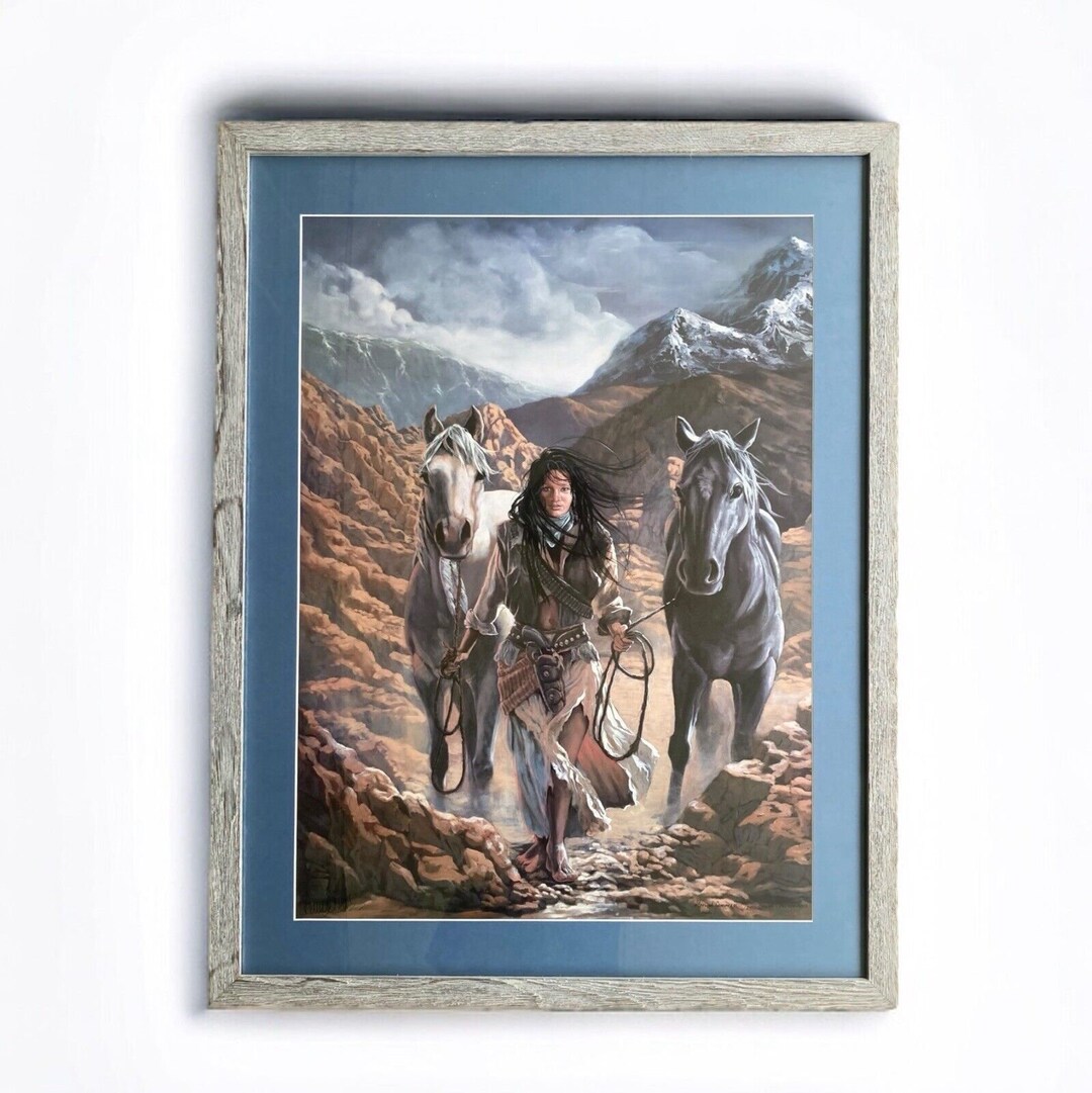 Penni Anne Cross “the Bounty Hunter” Large Framed 35” Signed HC Proof ...