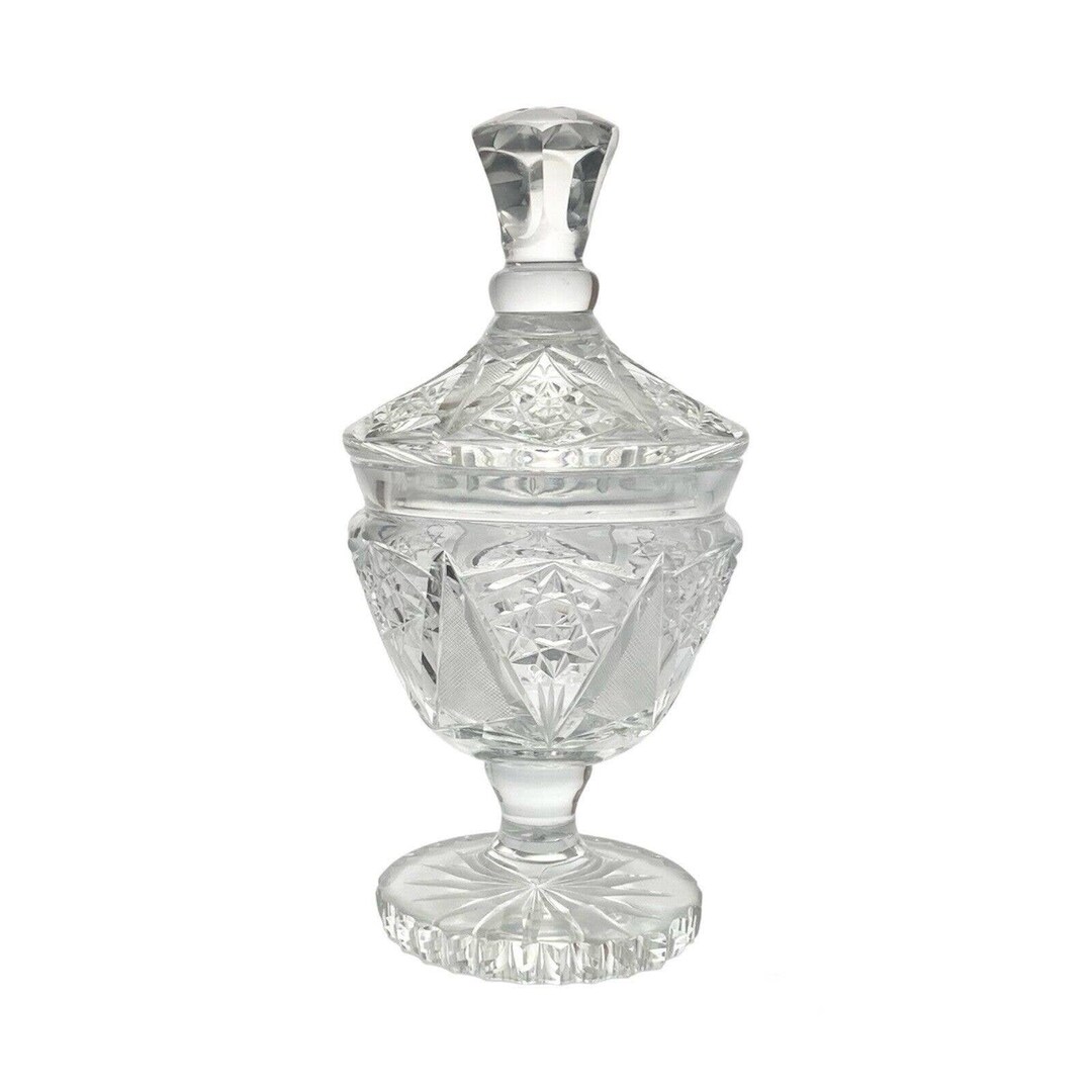 Postwar 1940s American Heavy Lead Cut Crystal Compote Candy - Etsy