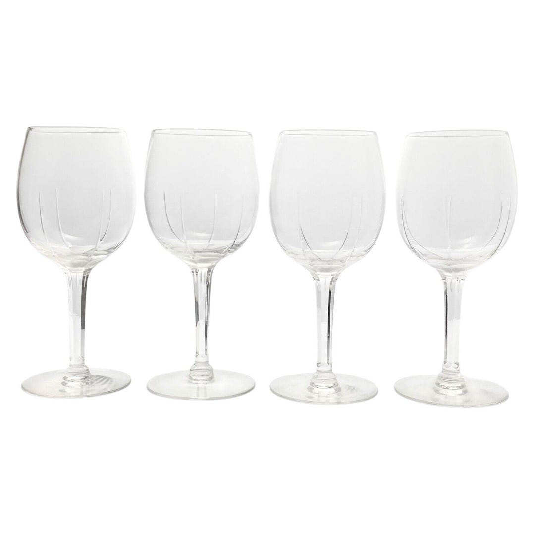 1950s Georg Jenson rose Petal Set of 4 Water or Wine Glasses 7 1/4 12oz ...