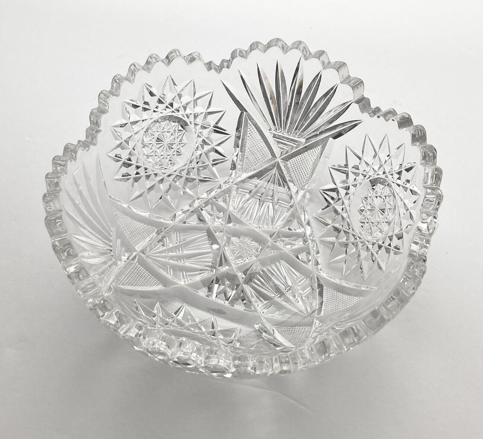 7-piece American Brilliant Period Cut Crystal Dinnerware Serving ...
