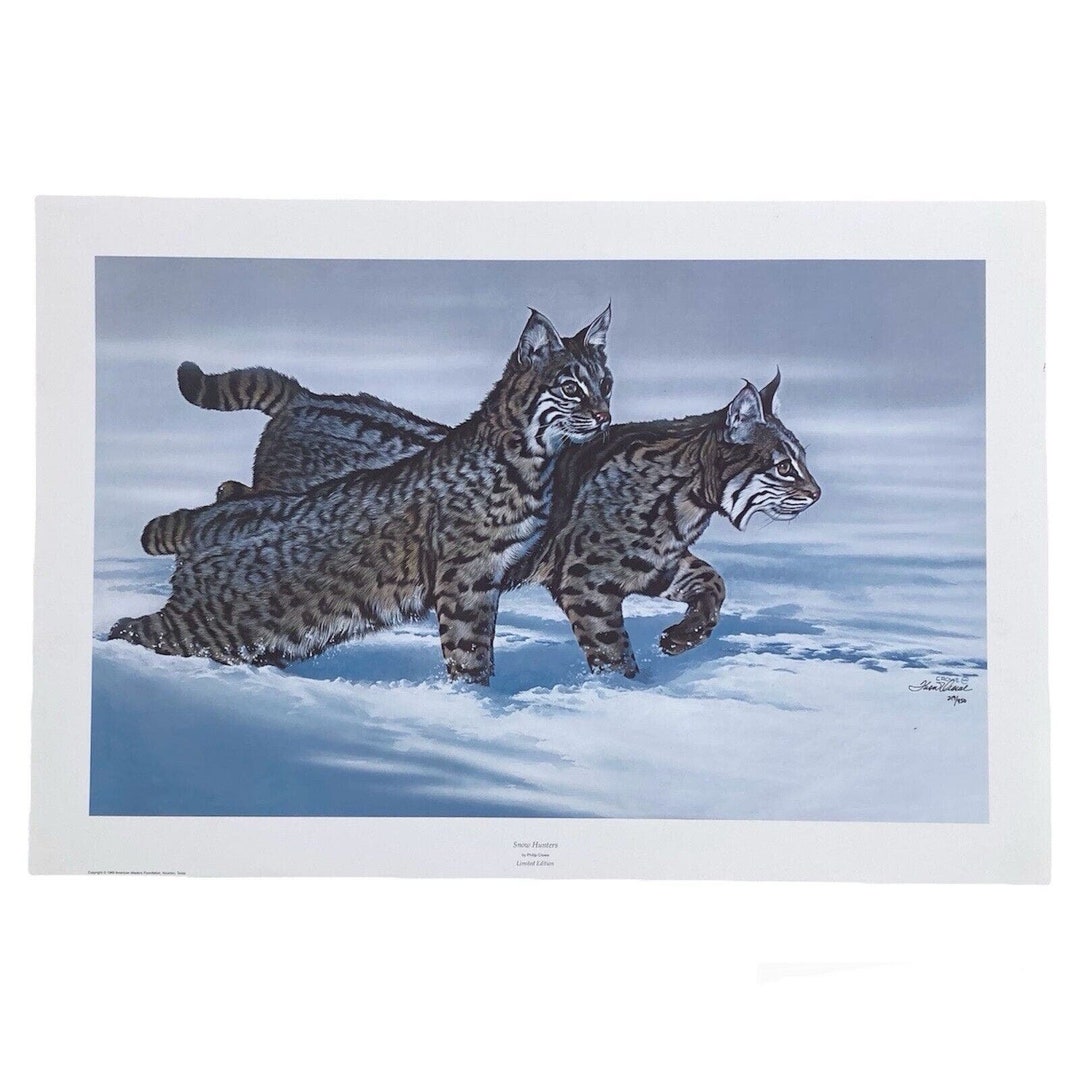 Phillip Crowe “snow Hunters” Signed & Numbered Lithograph Print 219/950 ...