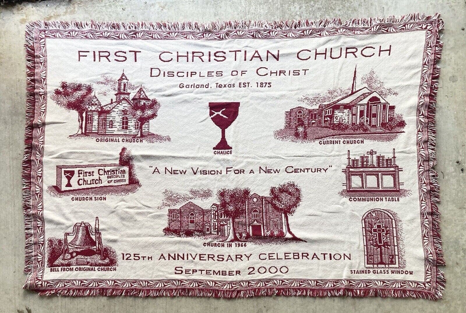 2000s “first Christian Church of Garland, Texas” Cotton Blanket Throw ...