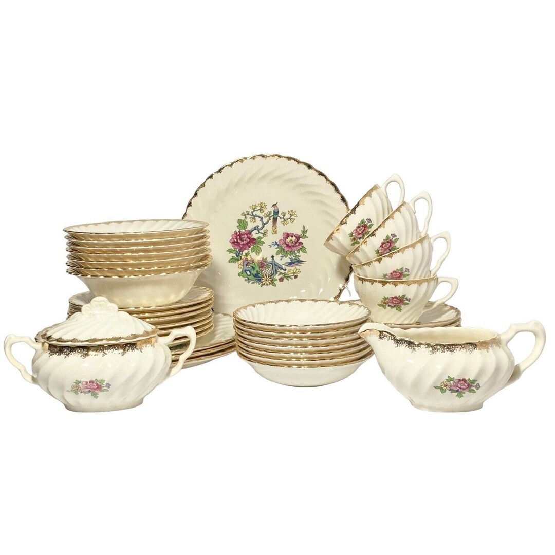 Royal China ming Tree 35-piece Ceramic Dinnerware & Serving Set - Etsy