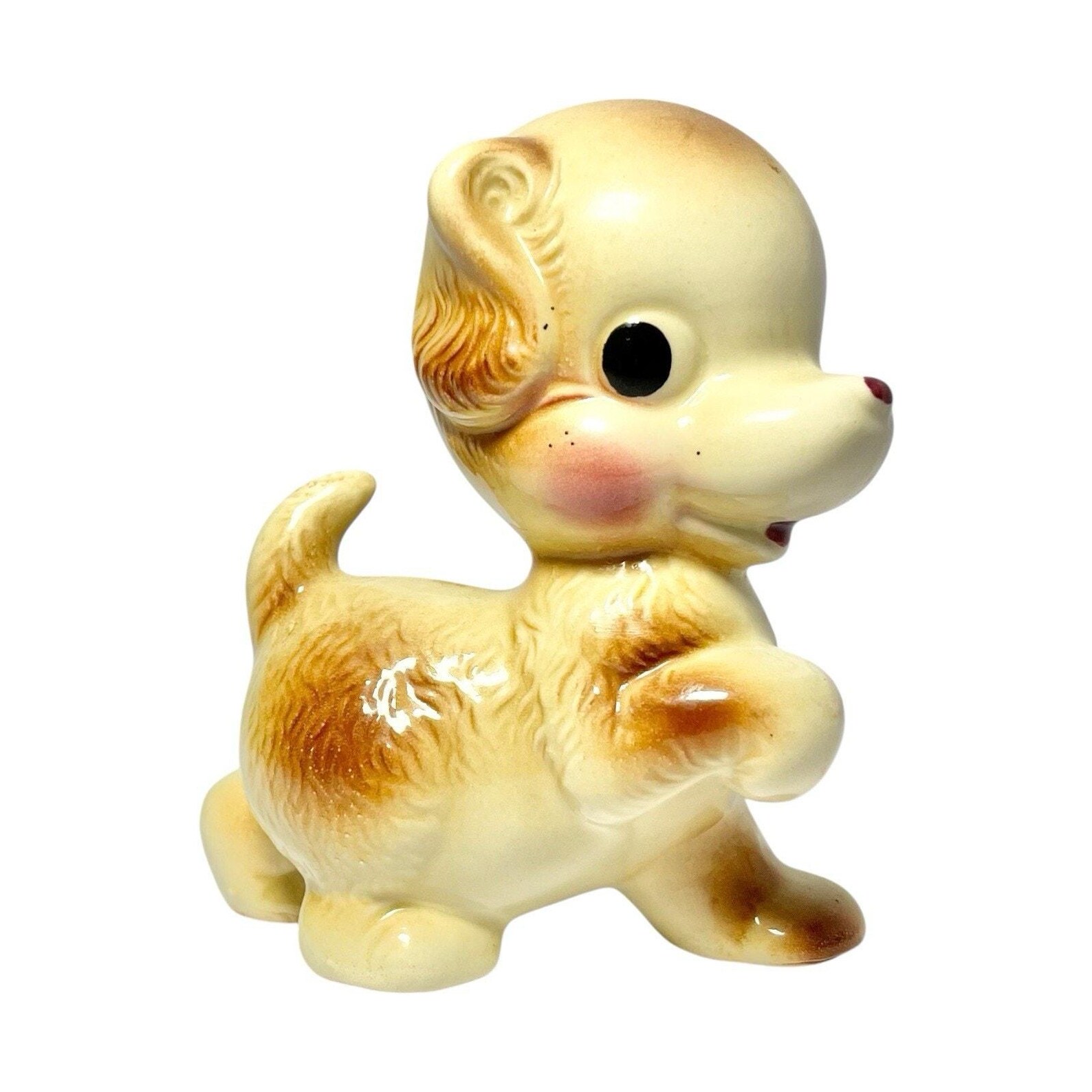 1950s Mid-century Glossy Glazed Ceramic Puppy Dog Figurine 4 5/8” - Etsy