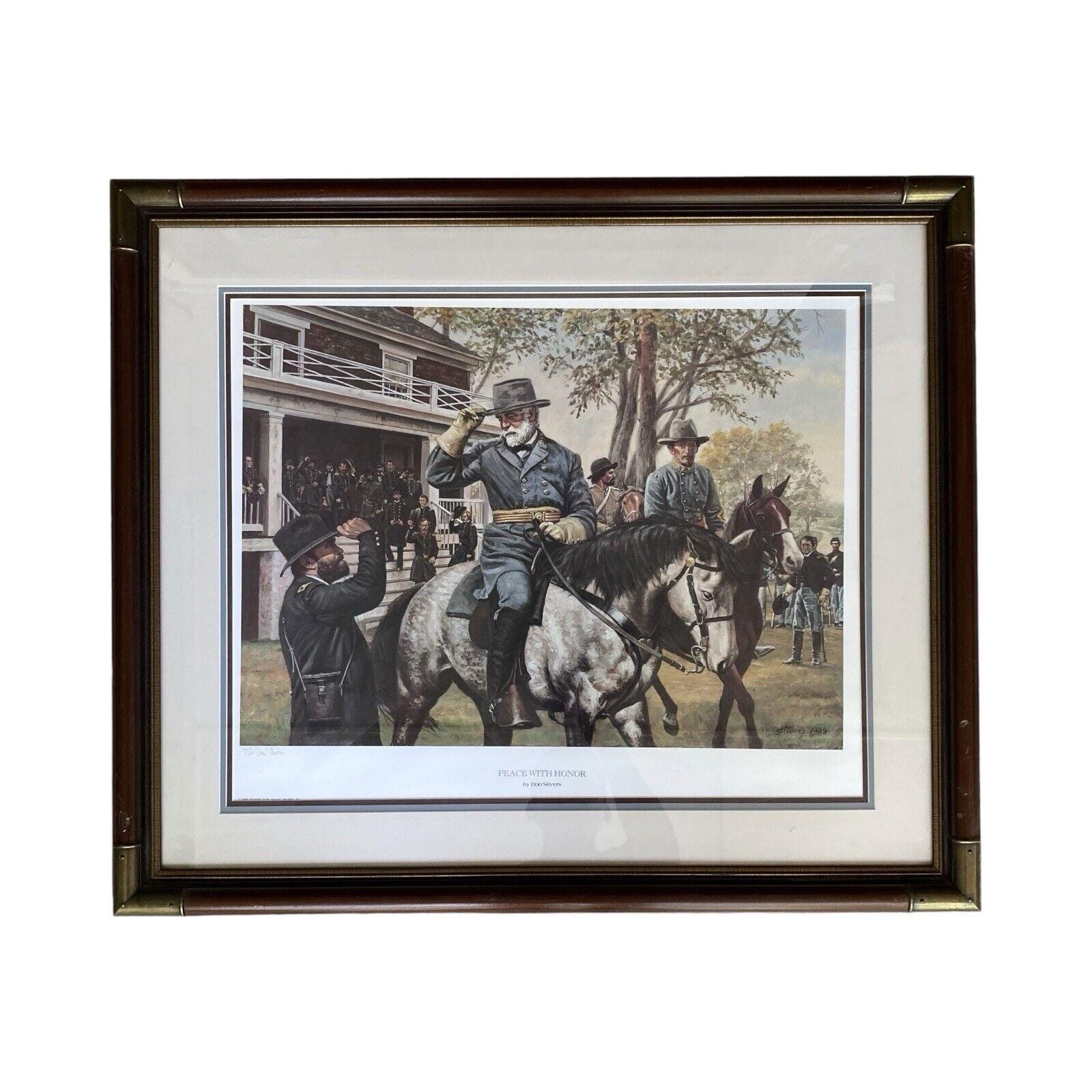 Don Stivers “peace With Honor” Large Framed & Signed Litho Print 35”X30 ...