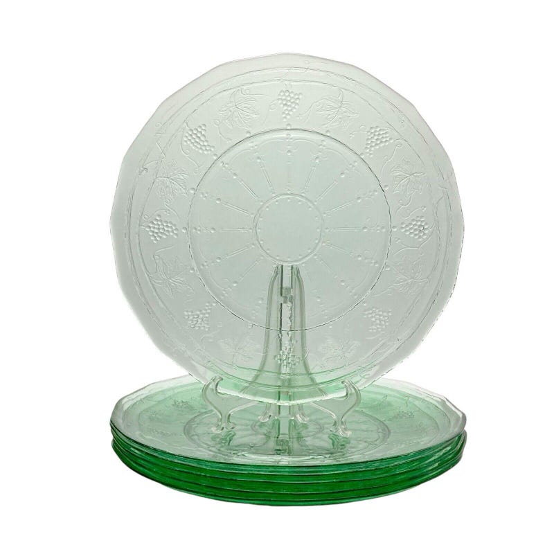 Jade Glass Dinner Set - Etsy
