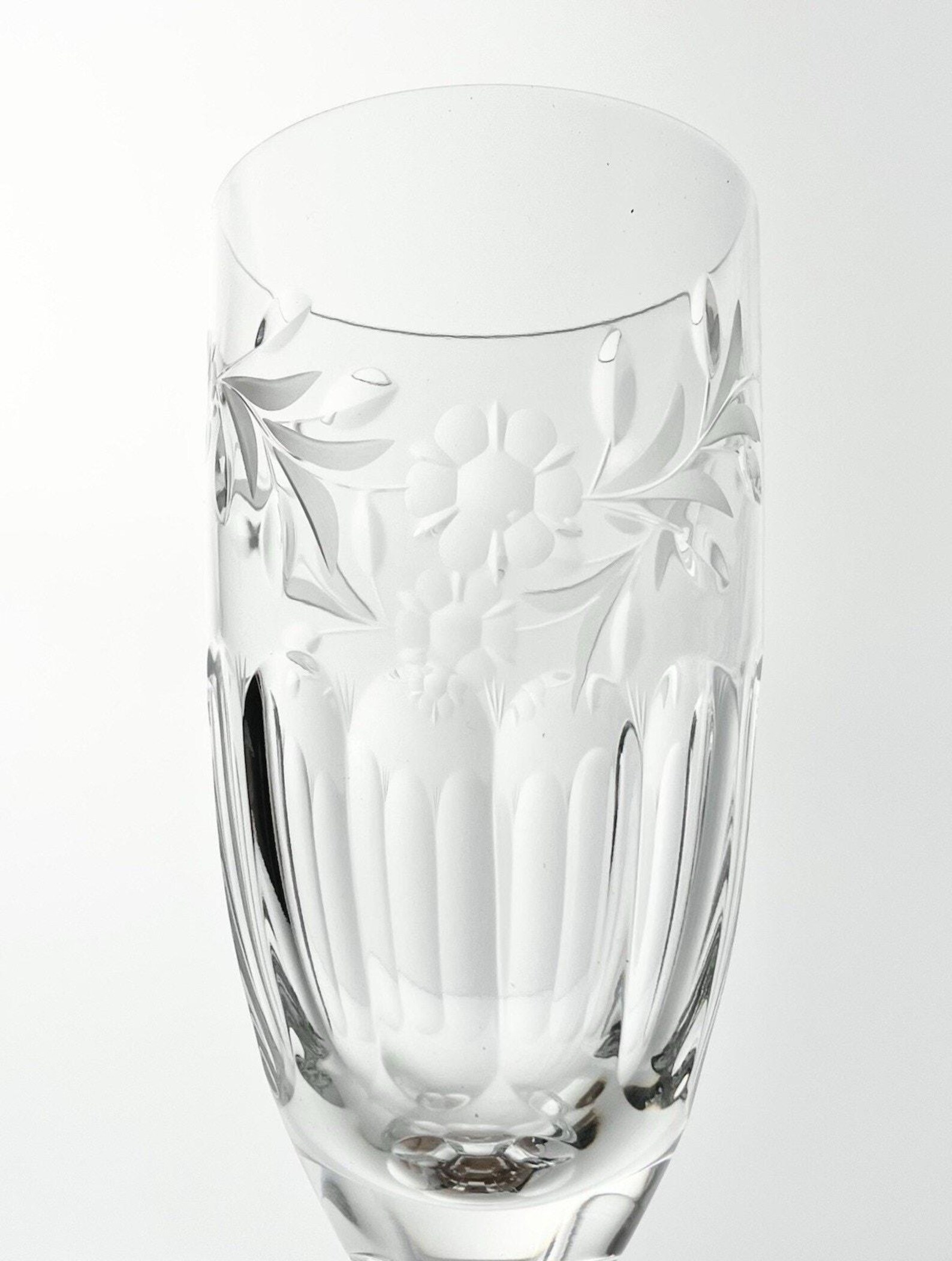Rogaska “country Garden” Set of 7 Crystal Iced Tea Glasses 8” 16oz ...