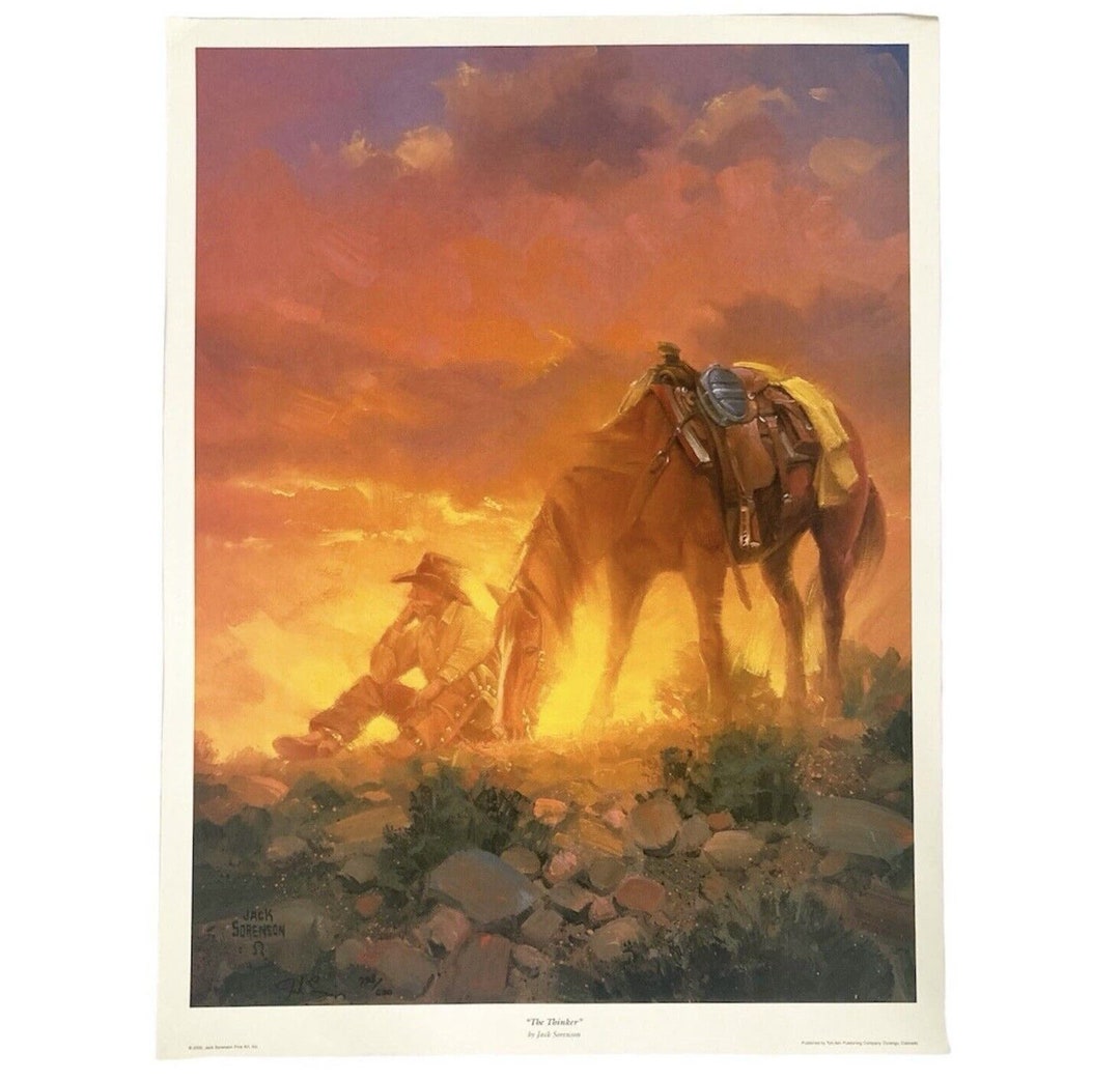2005 Jack Sorenson the Thinker Signed & Numbered Print 228/600 26X19 - Etsy