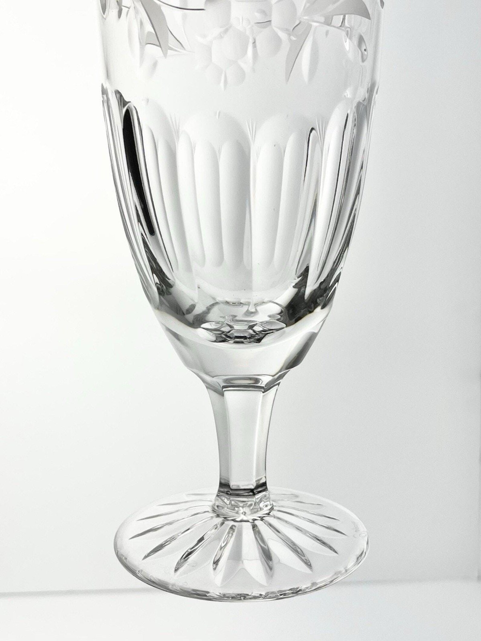 Rogaska “country Garden” Set of 7 Crystal Iced Tea Glasses 8” 16oz ...